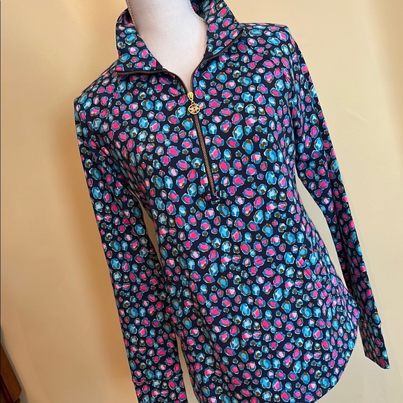 Lilly Pulitzer | Tops | Lilly Pulitzer Navy And Pink Popover | Poshmark